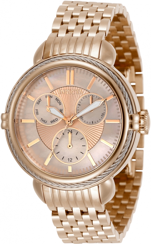 Invicta Wildflower Quartz Rose Dial Rose Gold-tone Ladies Watch 30854 ...