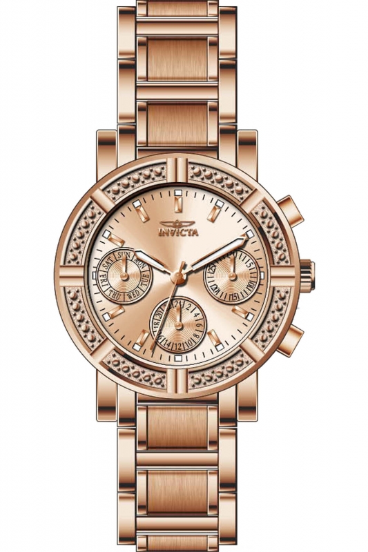 Invicta Wildflower Rose Dial 18kt Rose Gold Ion-plated Ladies Watch ...