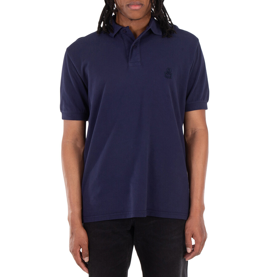 Isabel Marant Afko Logo Embroidered Polo Shirt, Size Small 24APL0003HA ...