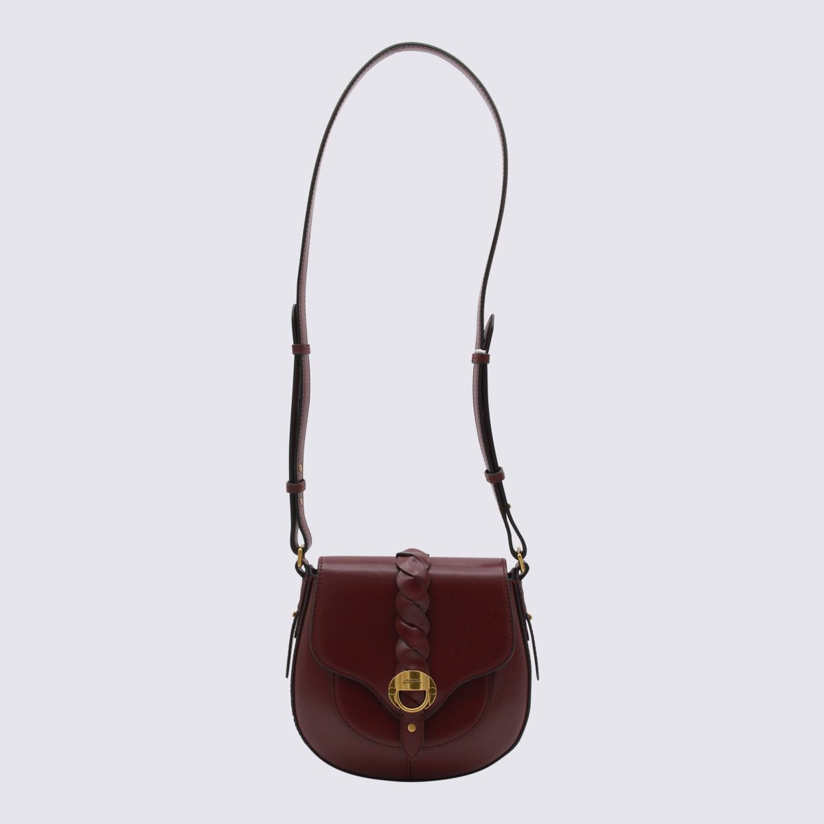 Isabel Marant Dark Red Leather Shoulder Bag 25EBF0099FAC2C06M80BY ...