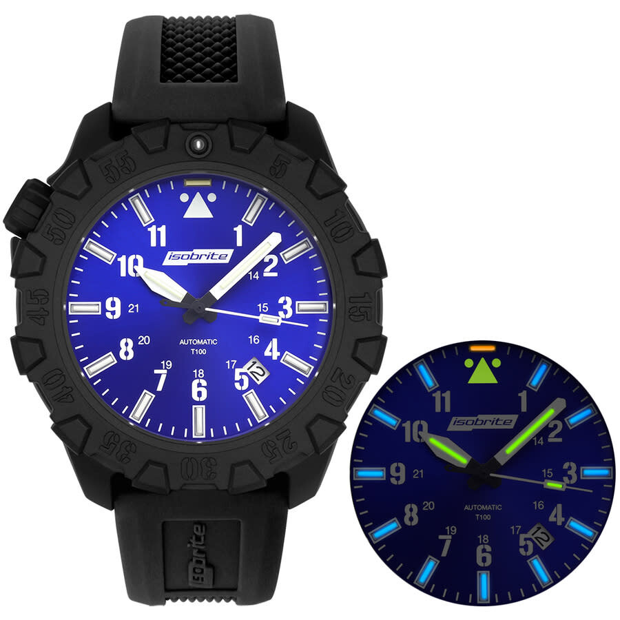 Isobrite Squadron (T100 Tritium Illuminated) Lefty Automatic Blue Dial ...