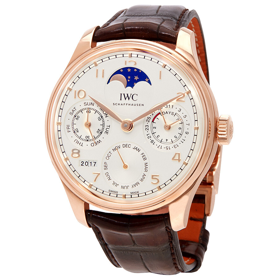 IWC Portugieser 18kt Rose Gold Prepetual Calendar Automatic Men's Watch ...