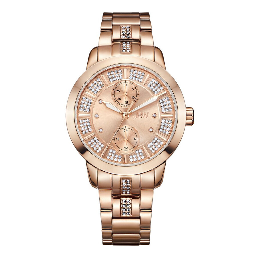 JBW Lumen Rose Gold-Tone Dial Diamond Ladies Watch J6341E 738964026278 ...