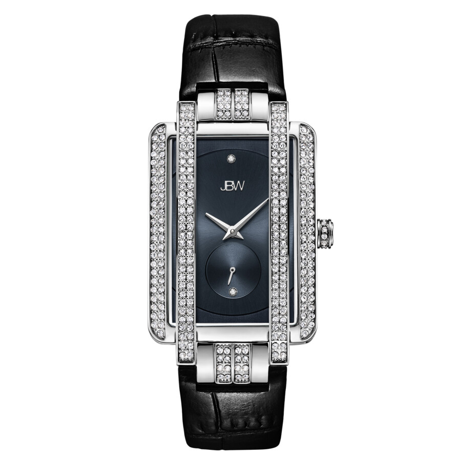 Jbw Mink Quartz Diamond Crystal Blue Dial Ladies Watch J6358L-C ...