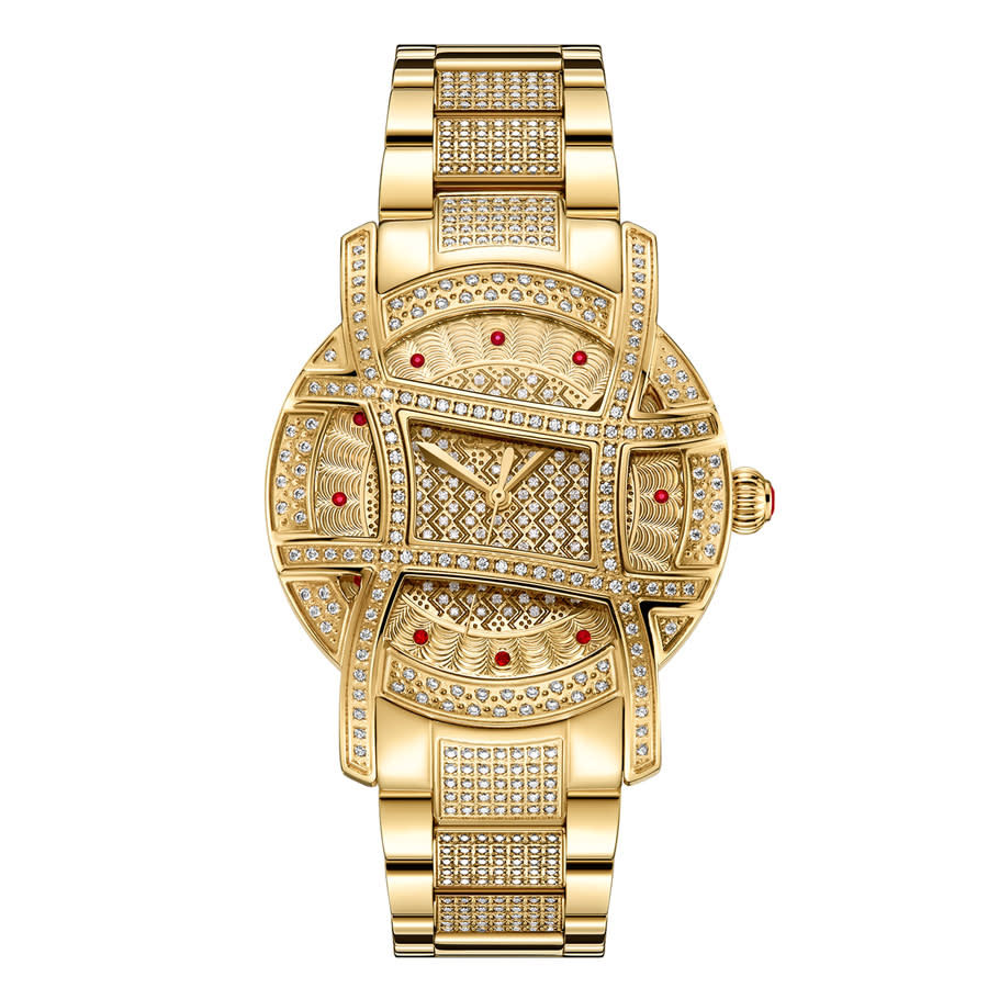 JBW Platinum Series Diamond Gold-tone Dial Ladies Watch PS510A ...