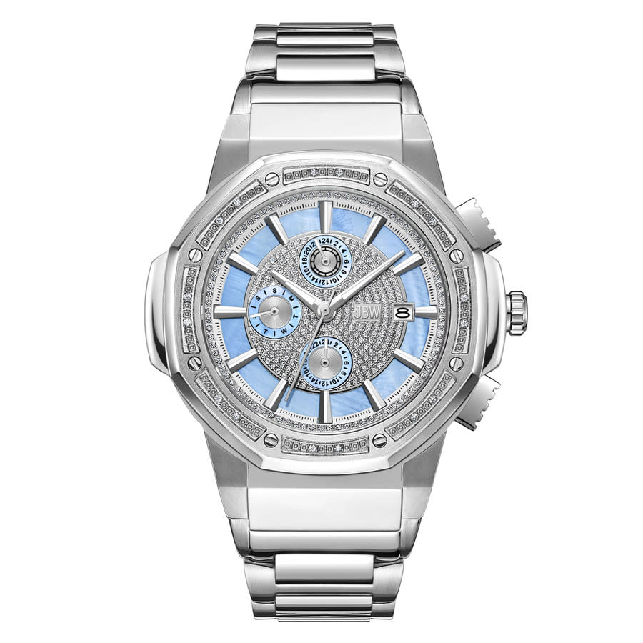 JBW Saxon Quartz Blue Dial Unisex Watch JB-6101-M 850055663022 ...