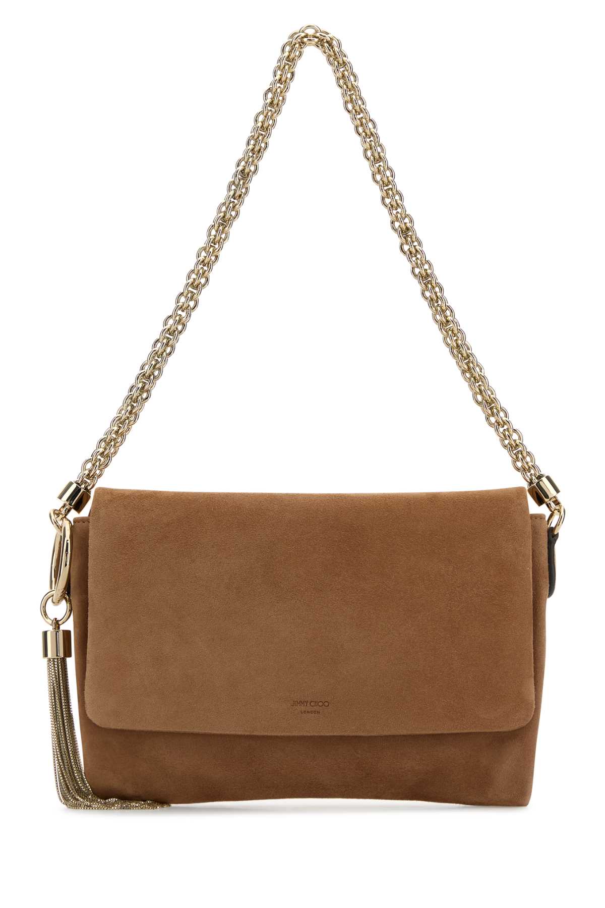 Jimmy Choo Biscuit Suede Callie Shoulder Bag CALLIEFLAPSUETOFLIGGOL ...