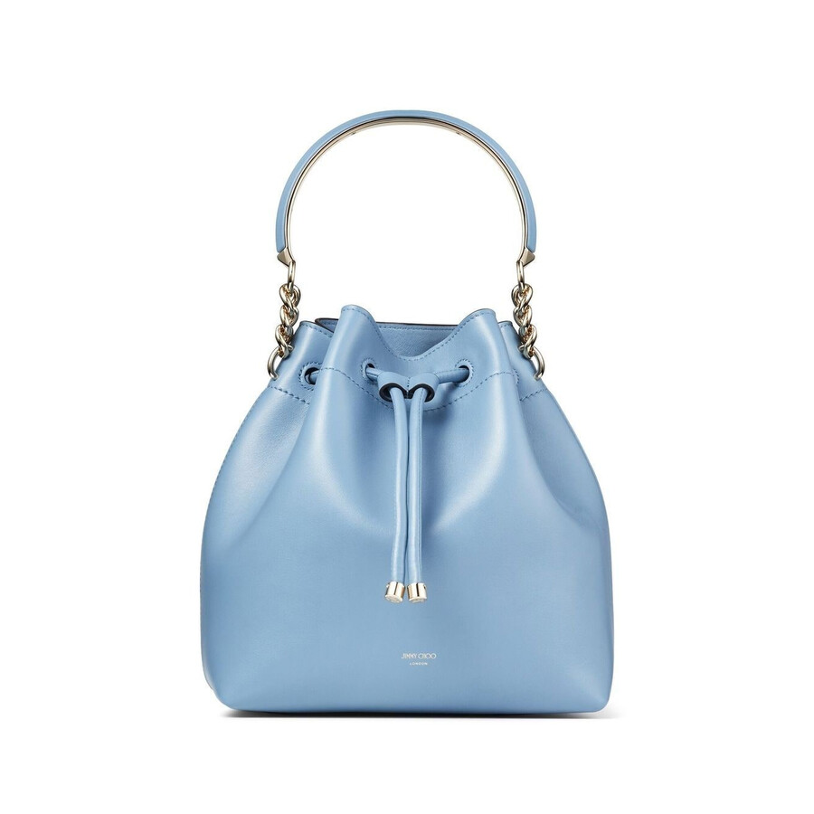 Jimmy Choo Bon Bon Bucket Bag BON BON BUCKET-SMOKY BLUE/LIGHT GOL ...