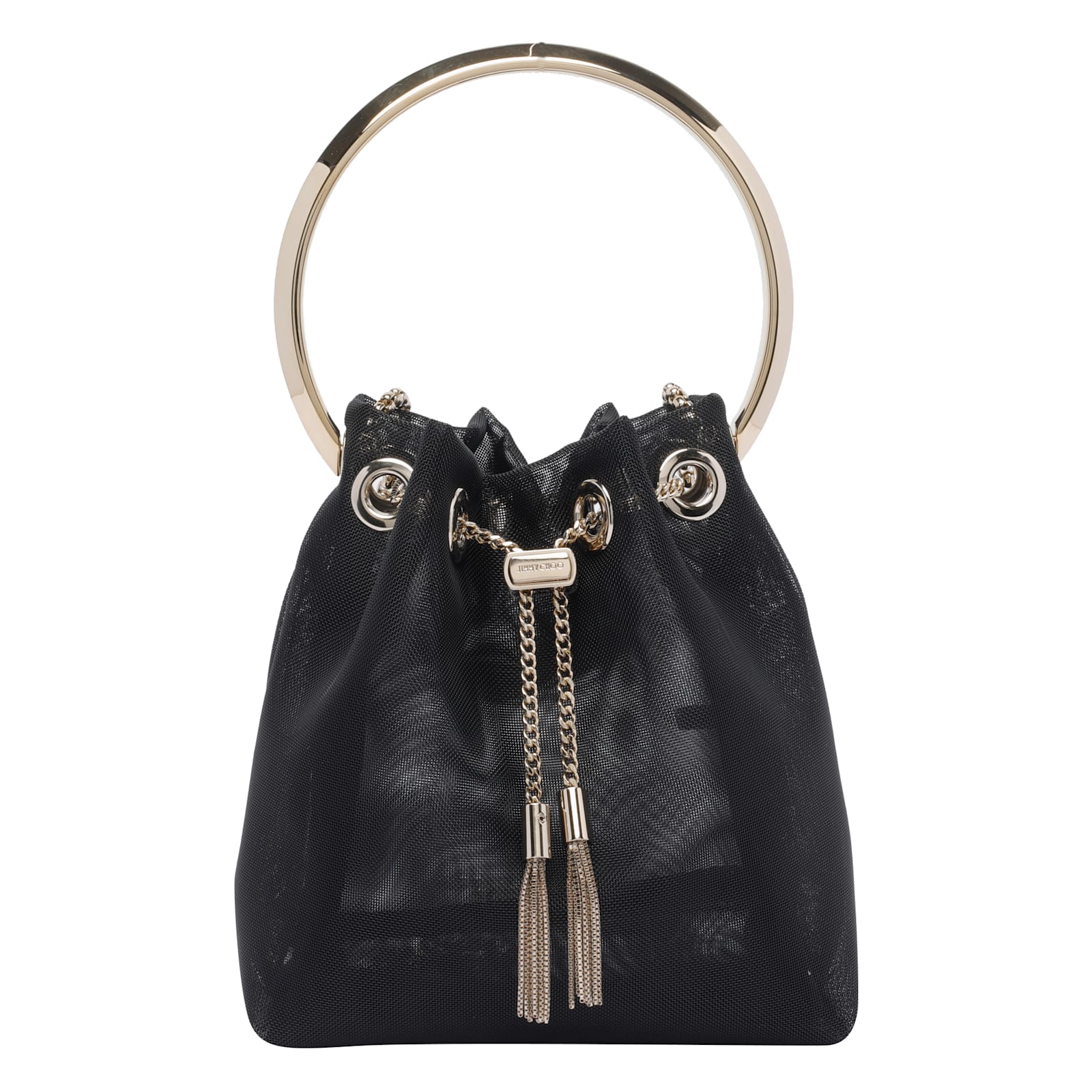 Jimmy Choo Bon Bon Bucket Bag BON BONGIKBLACK/LIGHT GOLD - Handbags ...