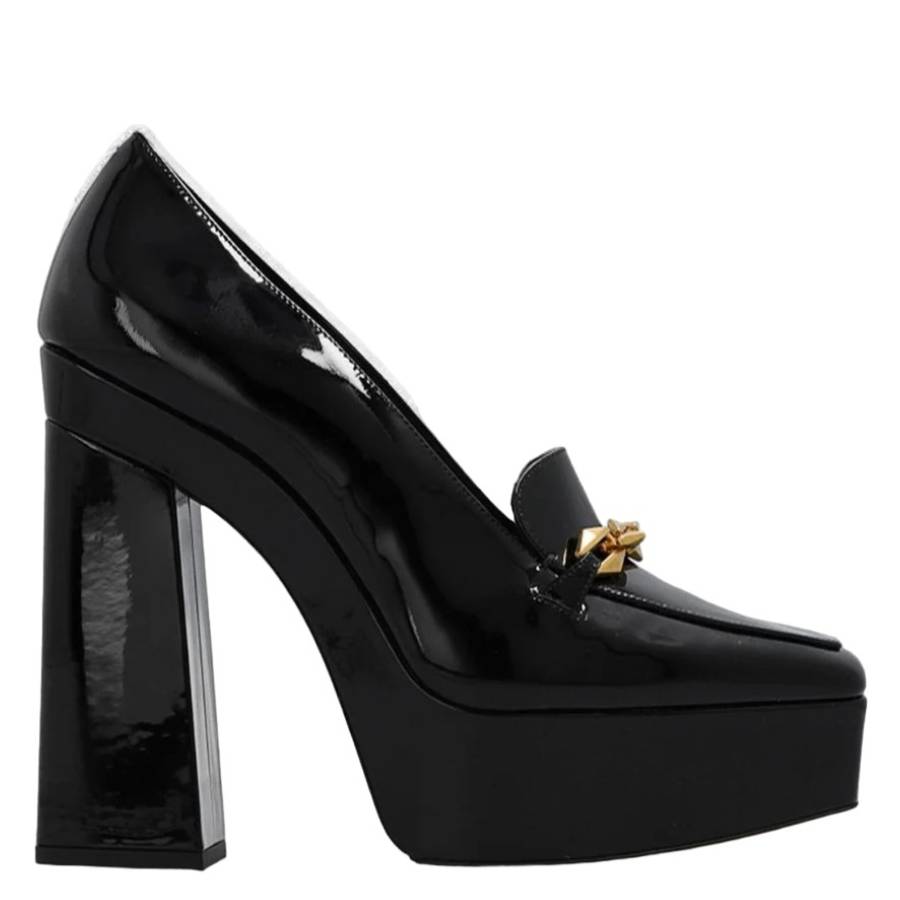 Jimmy Choo Diamond Tilda 140 Chain Embellished Loafer Pumps, Brand Size ...