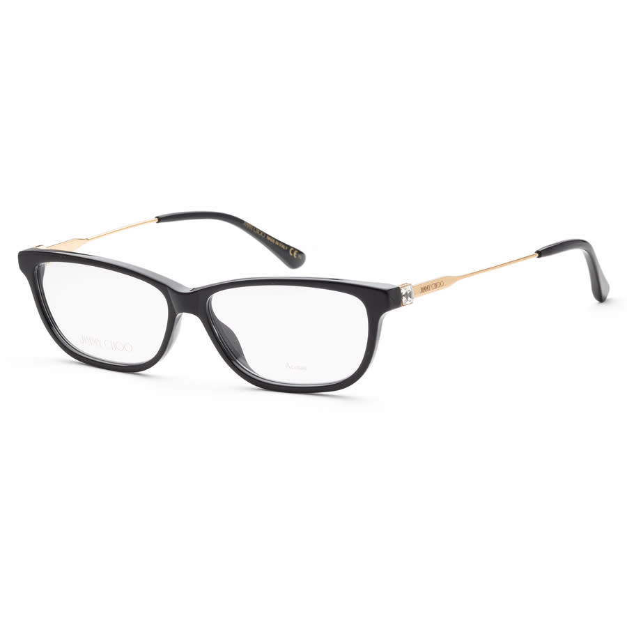Jimmy Choo Ladies Black Rectangular Eyeglass Frames JC342-0807-00 ...