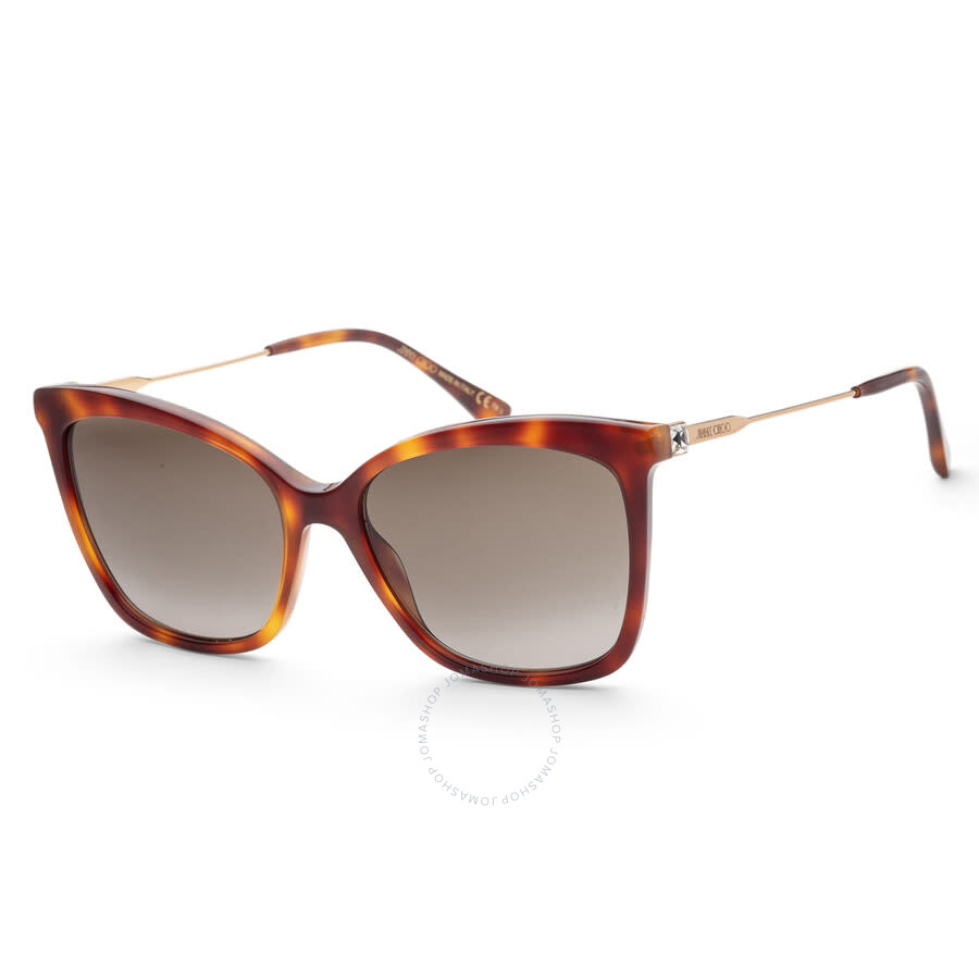 Jimmy Choo Ladies Brown Cat Eye Sunglasses MACIS-86-HA 716736410425 - Jomashop