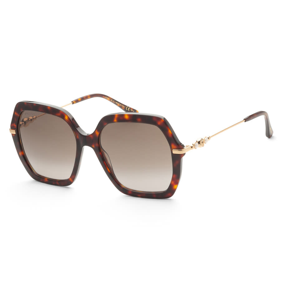 Jimmy Choo Ladies Brown Geometric Sunglasses ESTHERS-0086-HA 827886015580 - Jomashop
