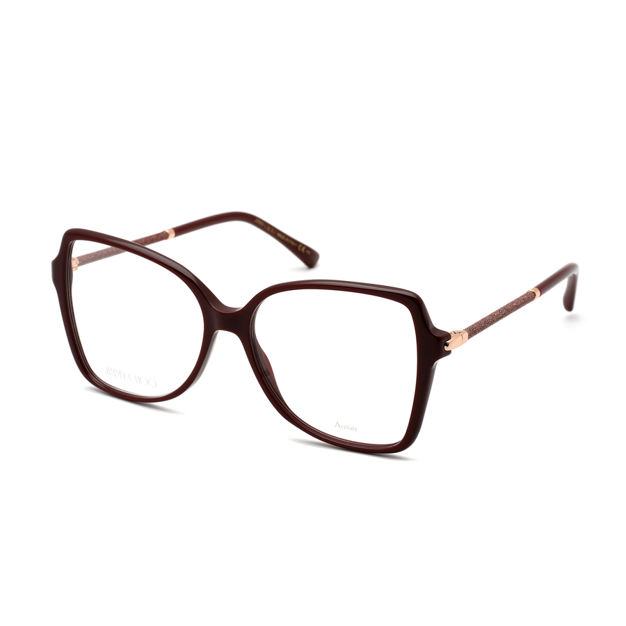 Jimmy Choo Ladies Red Rectangular Eyeglass Frames JC3210LHF0055 ...