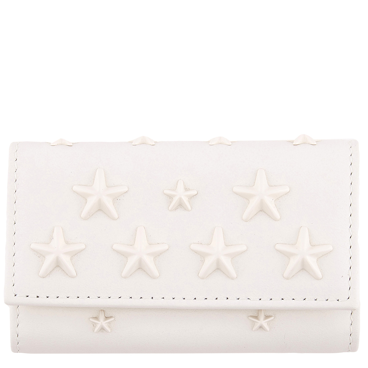 Jimmy Choo Latte Leather Neptune Star Embossed Key Case NEPTUNE AOR ...