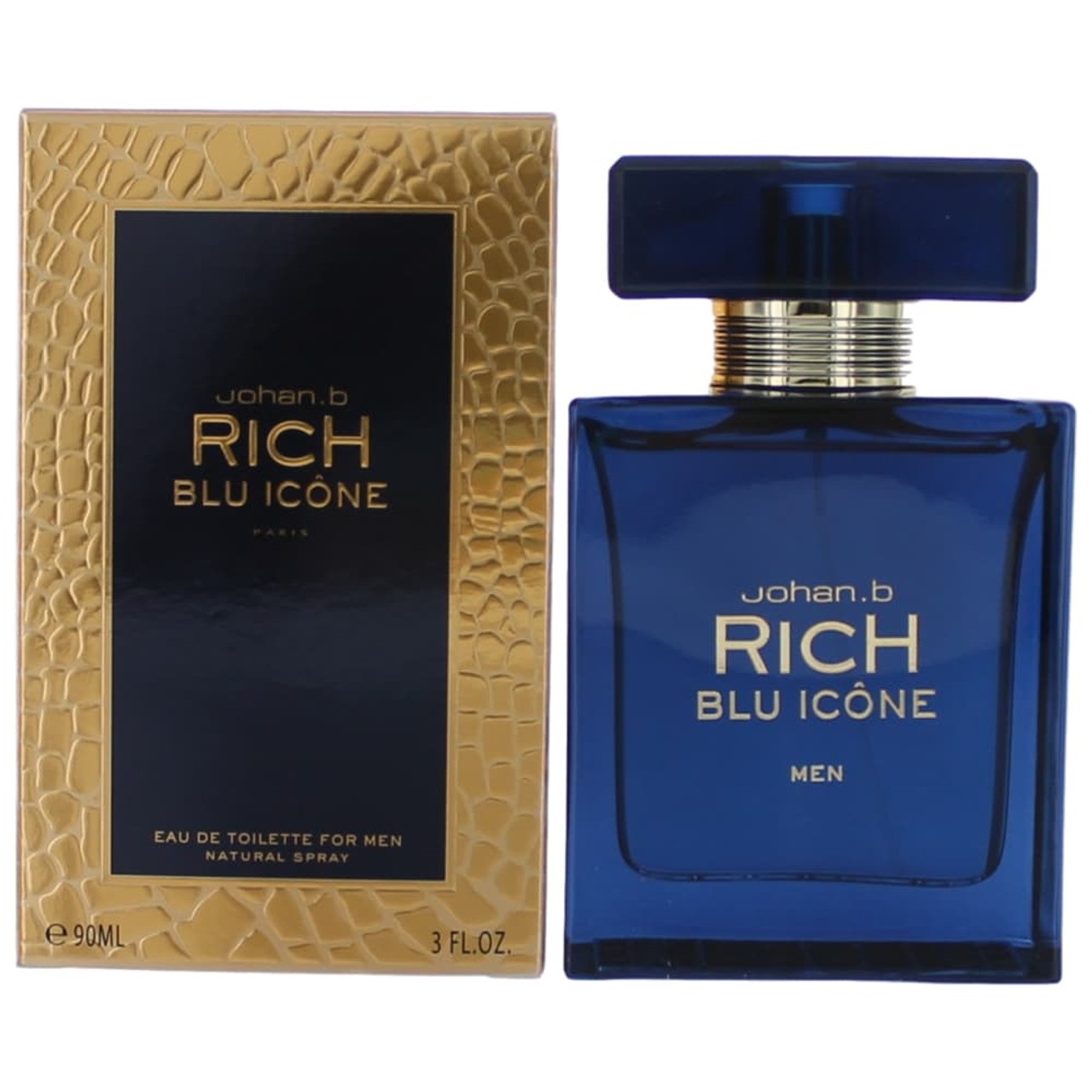 Johan B Men's Rich Blu Icone EDT Spray 3.0 oz Fragrances 3700134409102 ...