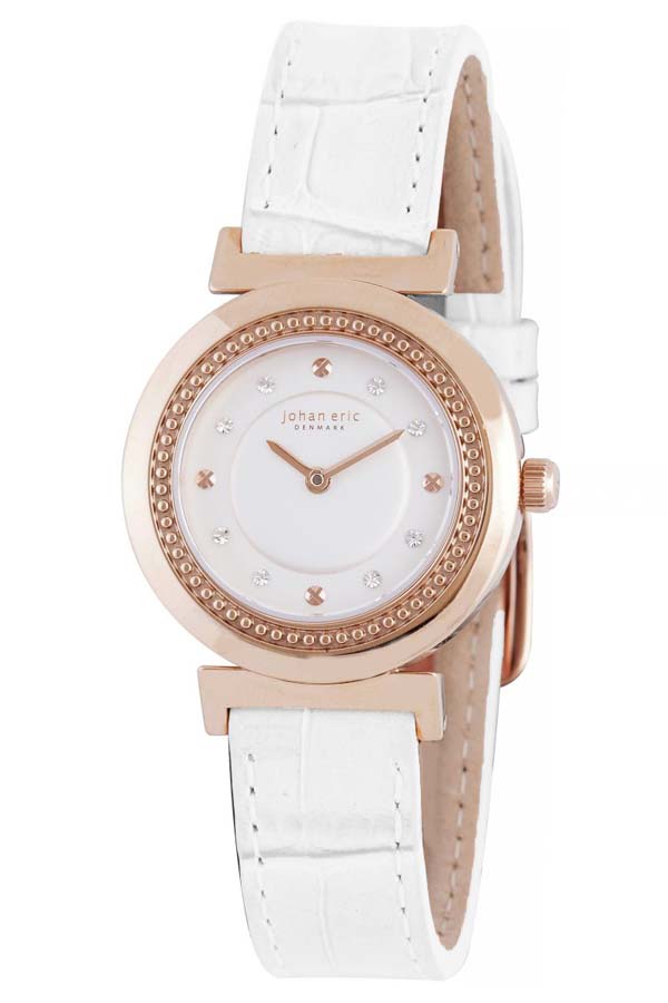 Johan Eric Djursland White Dial Ladies Watch JE1200-09-001 846341091051 ...