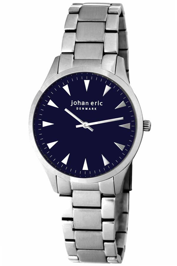 Johan Eric Helsingor Stainless Steel Blue Dial Bracelet Men's Watch ...
