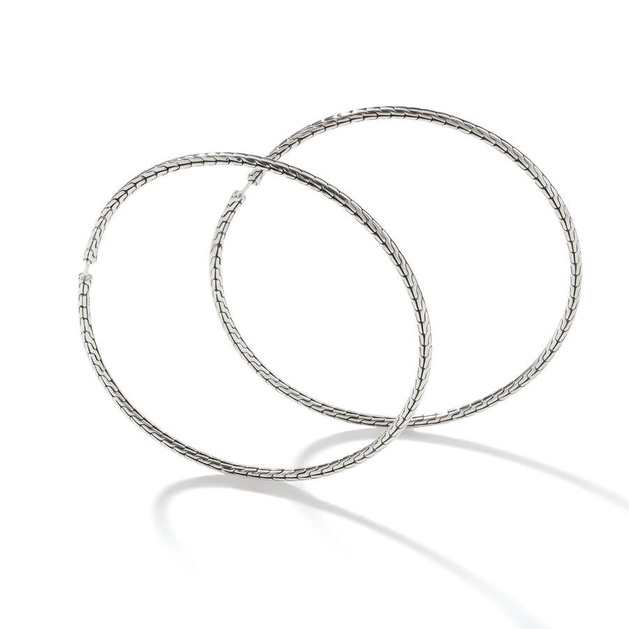 John Hardy 71.5Mm Classic Chain Extra Large Sterling Silver Hoop ...