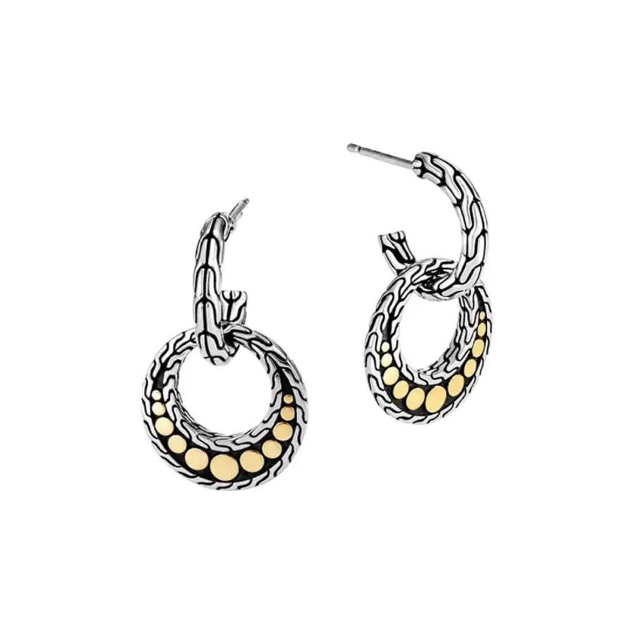 John Hardy Dot Sterling Silver & Gold Drop Earring - EZ30066 - Jewelry ...