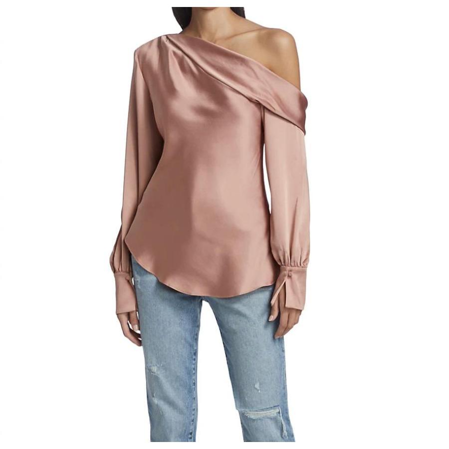 Jonathan Simkhai Ladies Alice Cold Shoulder Top Desert Rose, Size Large ...