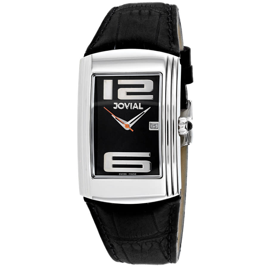 Jovial Classic Quartz Black Dial Men's Watch 08004-GSL-04 671875970738 ...