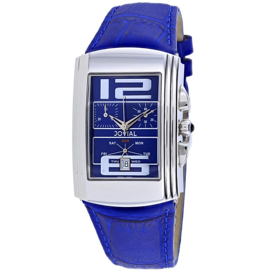 Jovial Classic Quartz Blue Dial Men's Watch 08003-GSLC-03 671875970813 ...