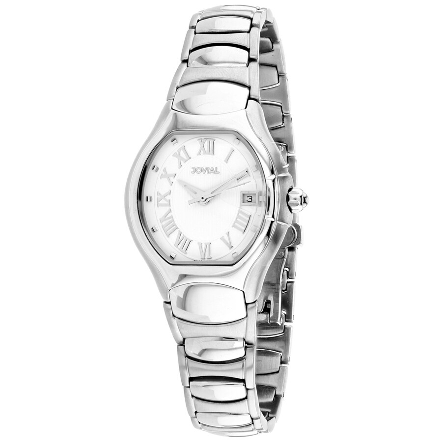 Jovial Classic Quartz White Dial Ladies Watch 08031-LSM-01 671875970646 ...