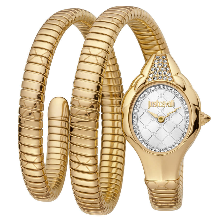Just Cavalli Serpente Lungo Quartz Silver Dial Ladies Watch ...