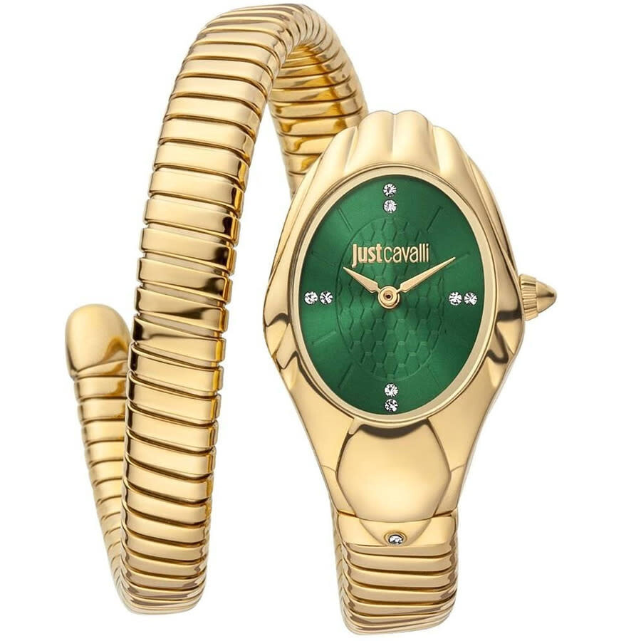 Just Cavalli Snake Green Dial Ladies Watch JC1L182M0015 4894626175862 ...