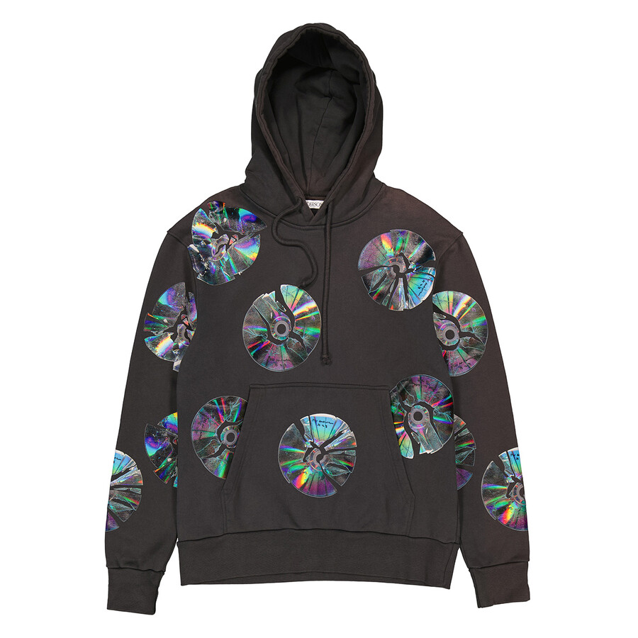 JW Anderson Men's Charcoal Smashed CD Hoodie, Size Small JW0070 PG1227 ...