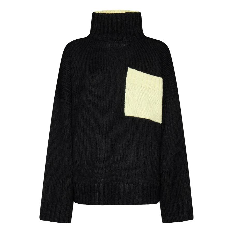 JW Anderson Roll Neck Contrast Patch Pocket Jumper, Size X-Small KW1004 ...