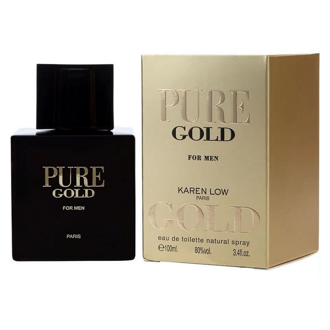 Karen Low Men's Pure Gold EDT Spray 3.4 oz Fragrances 3700134407023 ...