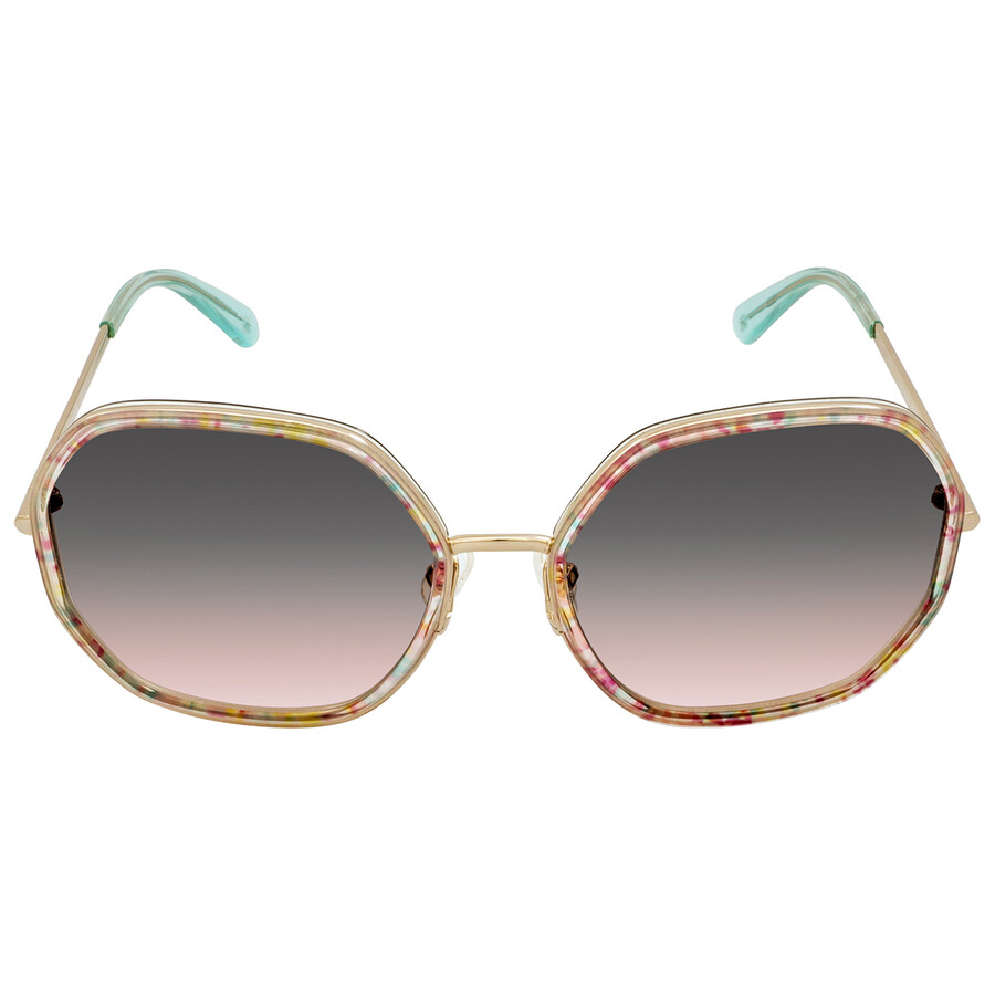 Kate Spade Grey Pink Gradient Geometric Ladies Sunglasses NICOLA/G/S ...