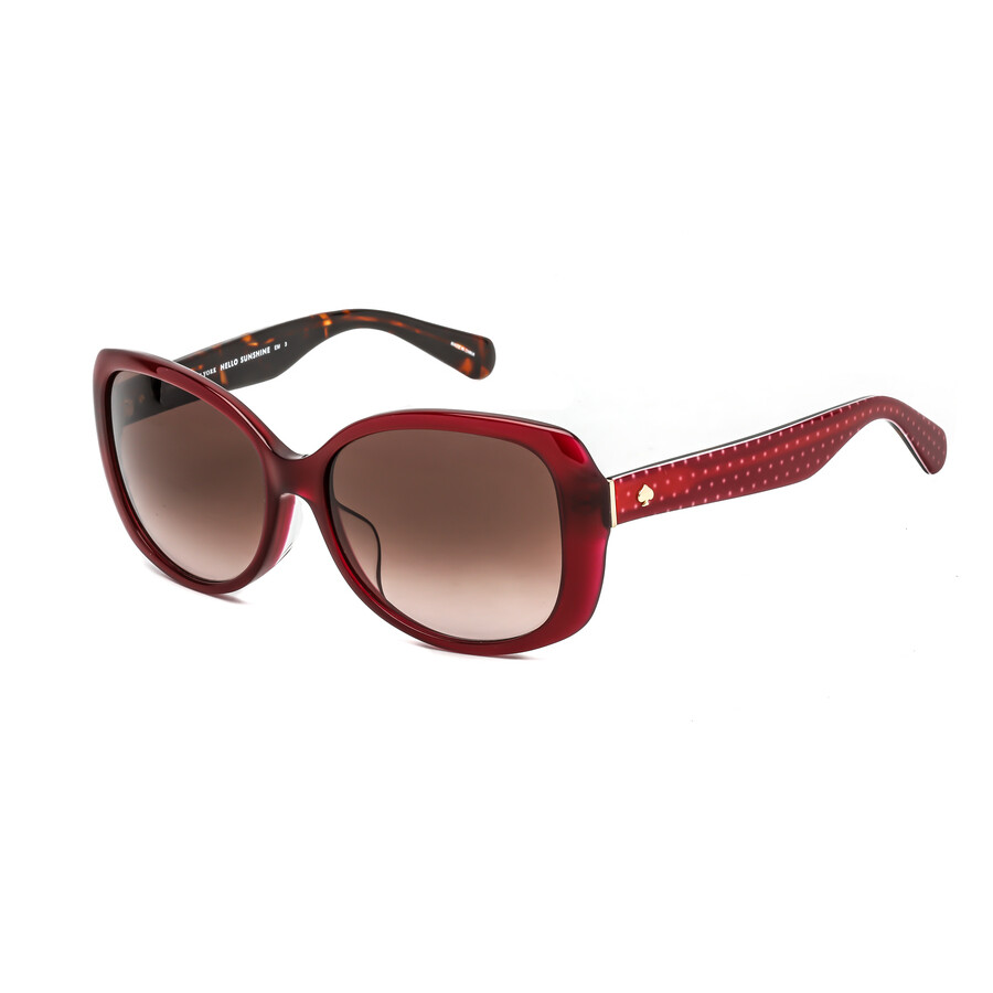 Kate Spade Ladies Red Rectangular Sunglasses Amberlyn/F/S0LHF0057 ...