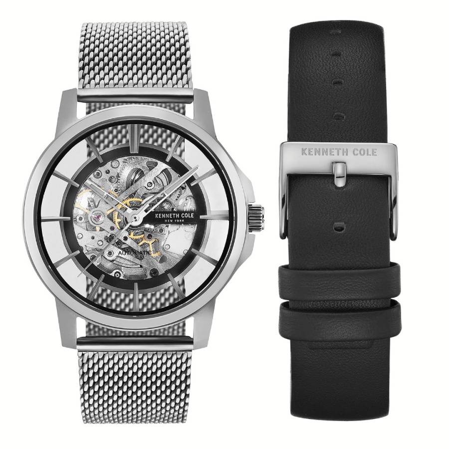 Kenneth Cole New York Automatic Skeleton Dial Men's Watch KC5022700510 ...