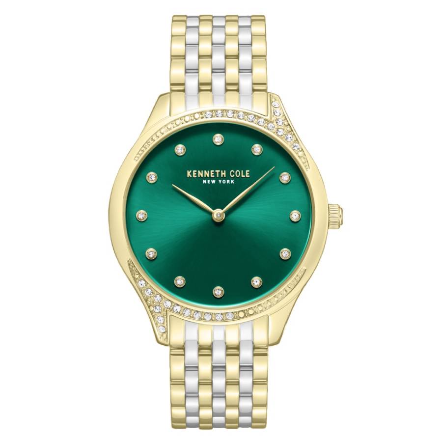 Kenneth Cole New York Quartz Crystal Green Dial Ladies Watch ...
