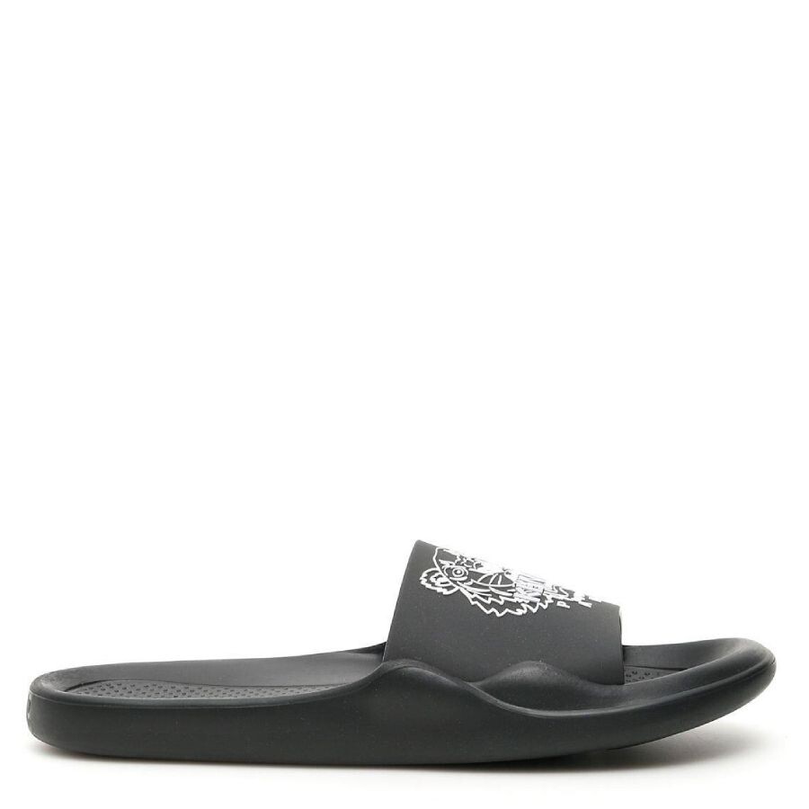 Kenzo Black Tiger Slides, Brand Size 44 ( US Size 10) F965MU104P60-99 ...