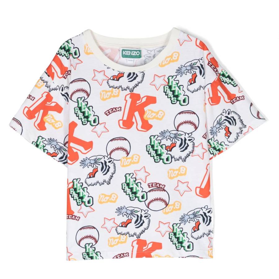 Kenzo Kids All Over Graphic Print T Shirt, Size 8Y K25866-12P ...