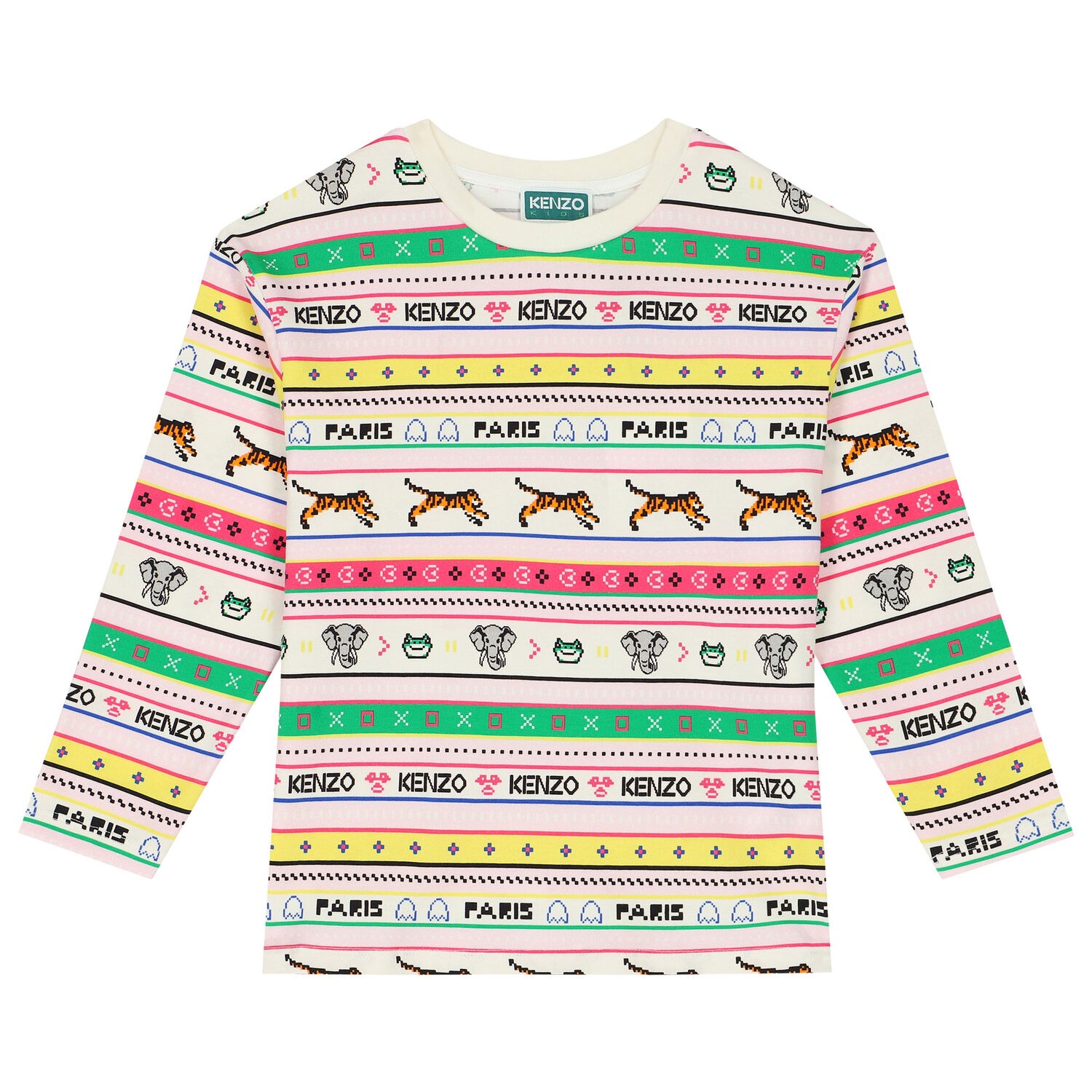 Kenzo Kids Animal Print Long Sleeve T-Shirt, Size 8Y K15717-121 ...