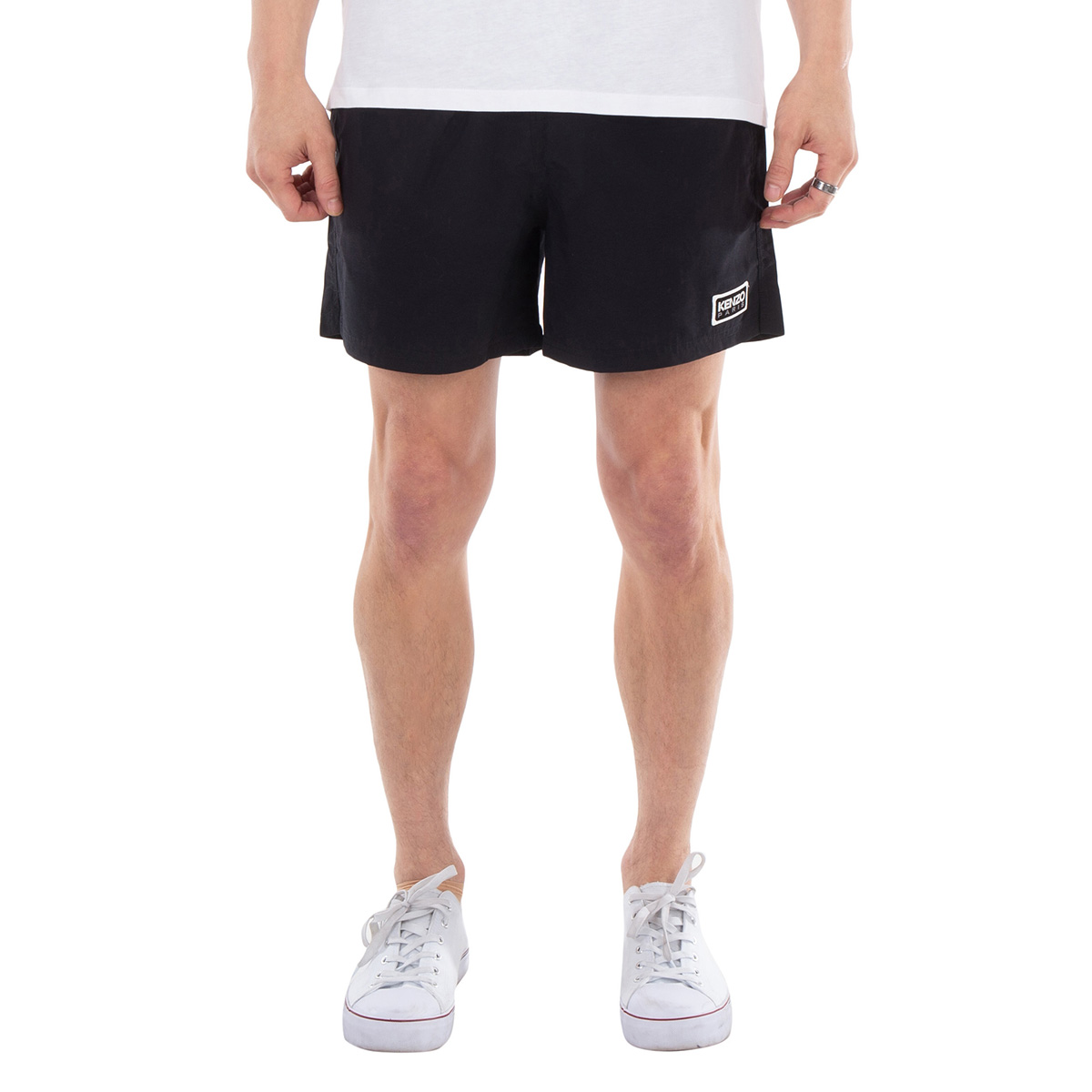 Kenzo Logo-Patch Swim Shorts, Size Large FE55BA3009BA-99 - Clothing ...
