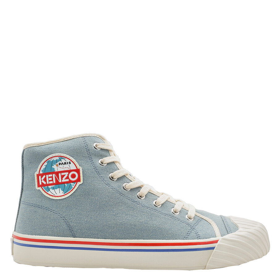 Kenzo Men's Pistache High-Top School Denim Trainers, Brand Size 40 ( US ...