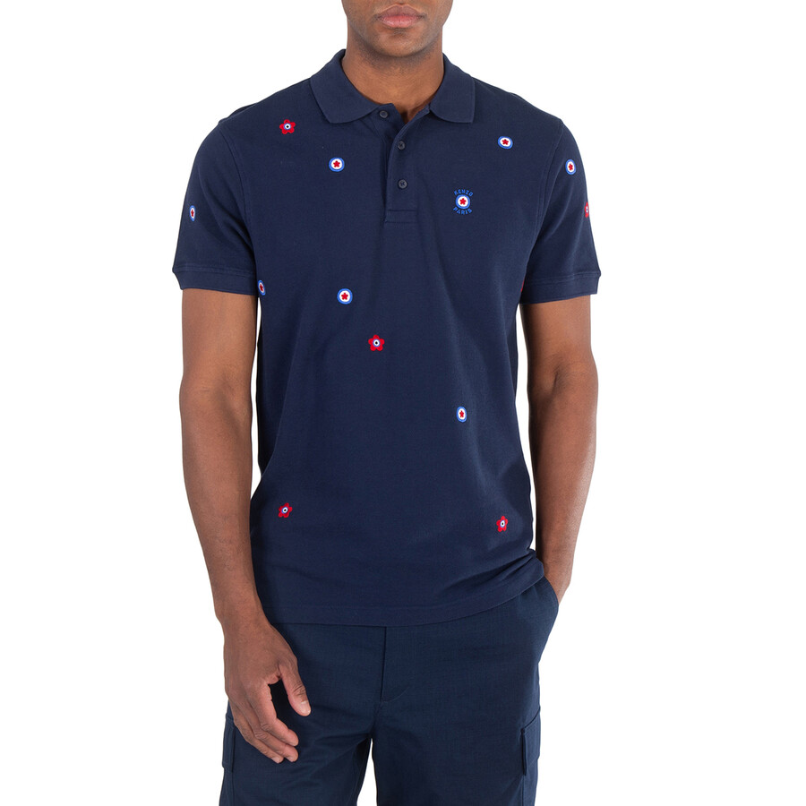 Kenzo Midnight Blue Target Embroidered Polo Shirt, Size X-Large ...