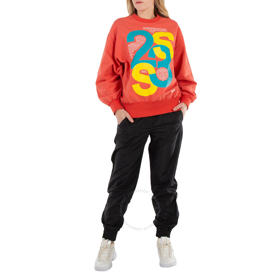 Kolor Ladies Dal Orange 23SS Logo Print Sweatshirt, Brand Size 2 ...
