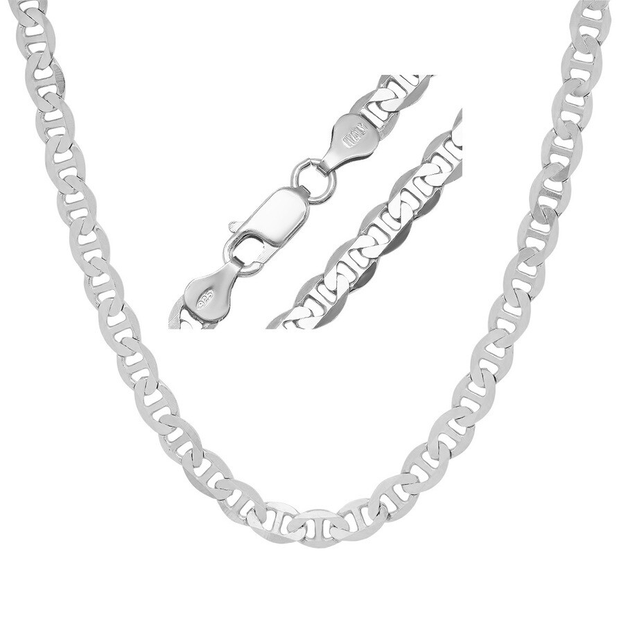 Kylie Harper Thick/Heavy Men's Italian Silver Mariner Chain - 22"-24 ...