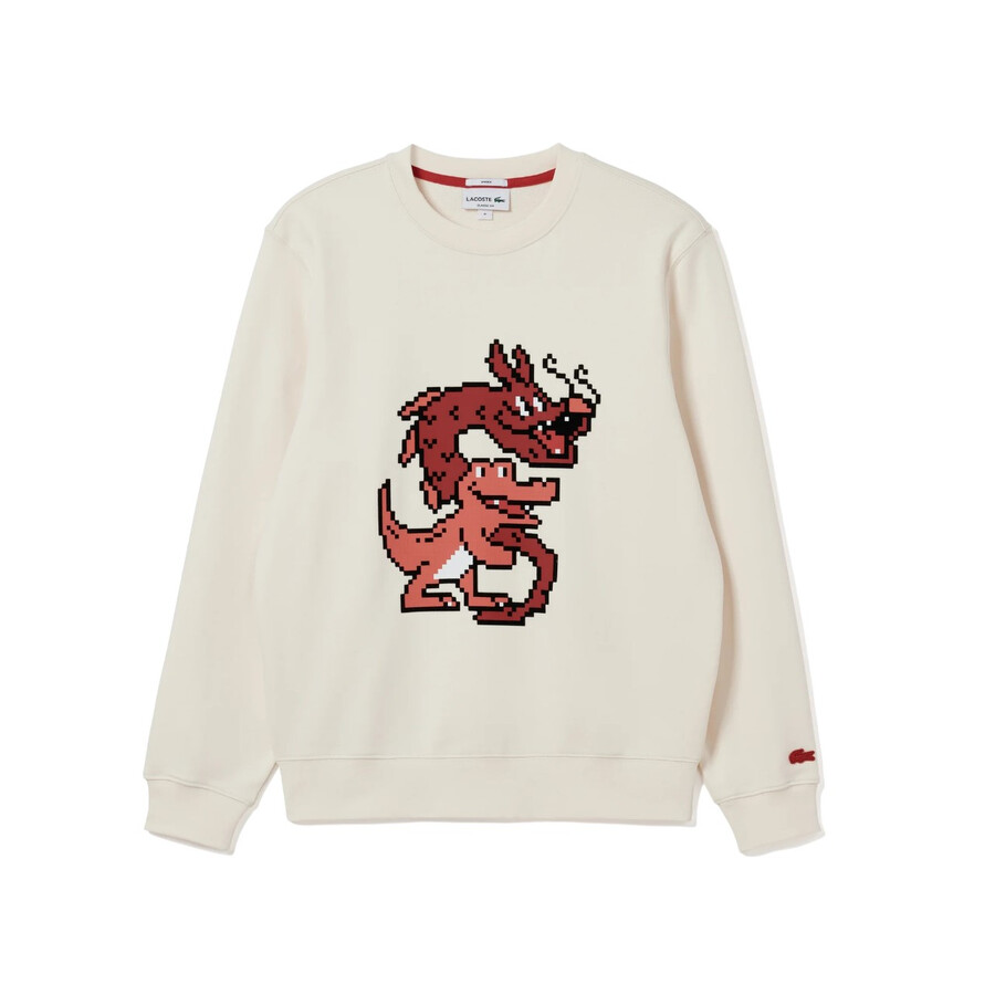 Lacoste Dragon Print Unbrushed Fleece Sweatshirt SH4755-MO-XFJ ...