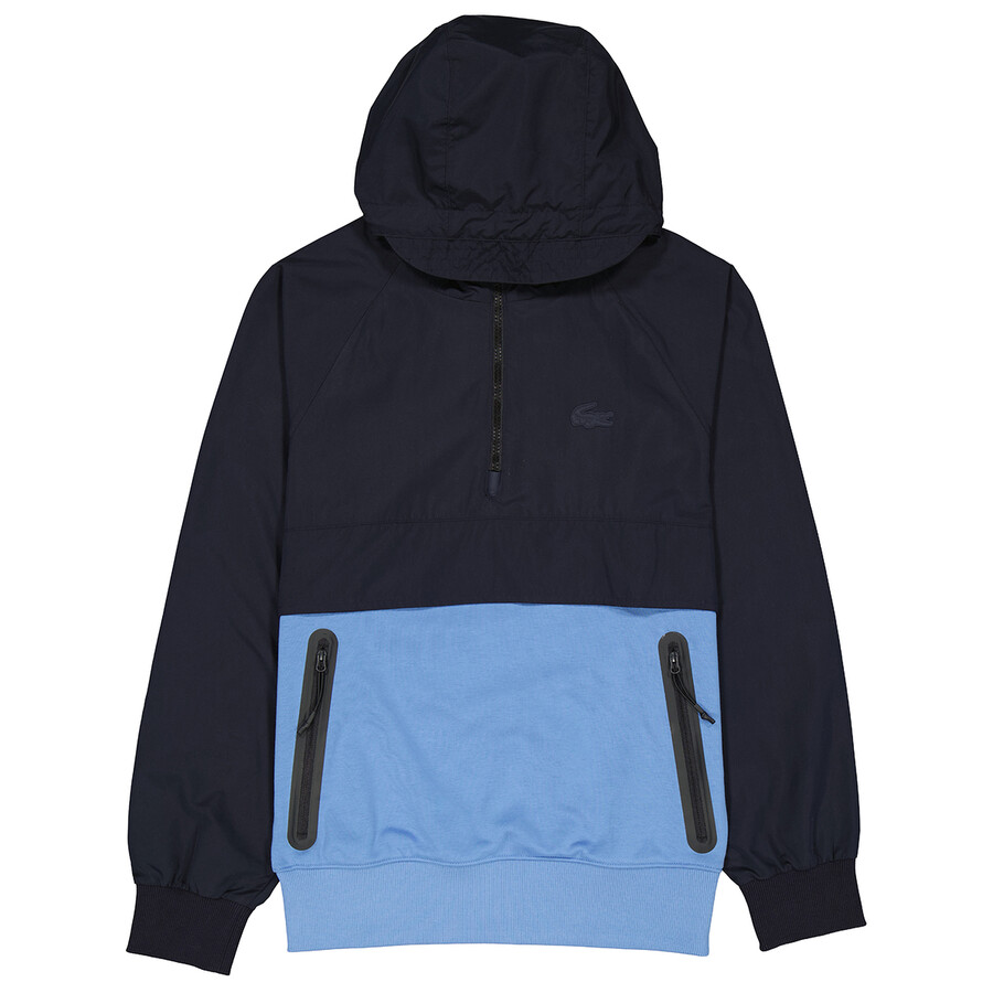 Lacoste Men's Abysm / Turquin Blue Colorblock Anorak Jacket, Brand Size ...