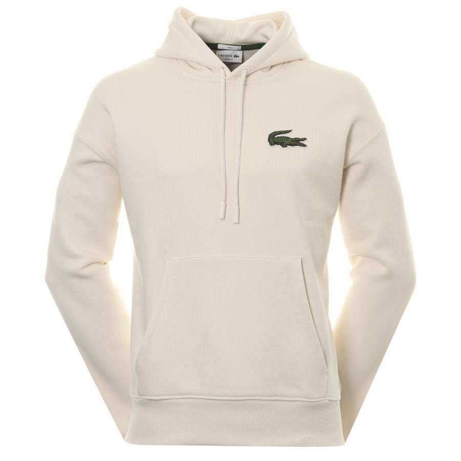 Lacoste Organic Cotton Loose Fit Crocodile Hoodie, Size Small SH6404-MO-XFJ - Clothing - Jomashop