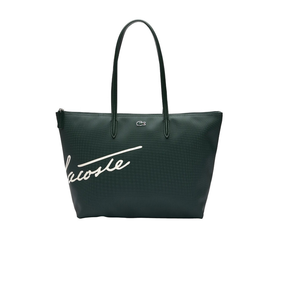 Lacoste Signature Print Canvas Large Tote Bag NF4473SJ-MO-L67 ...