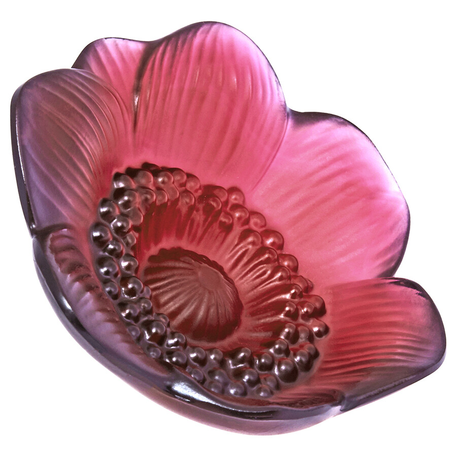 Lalique Anemone Flower Sculpture Red Crystal 10443200 - Lalique ...